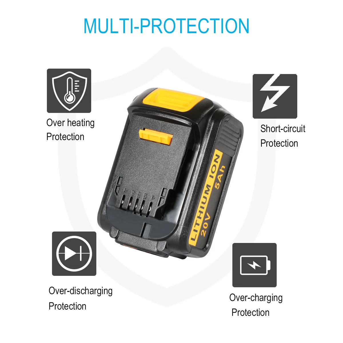 4000mAh-Batterie Li-ion De Remplacement, 18v, 100% Mah, Rechargeable ...