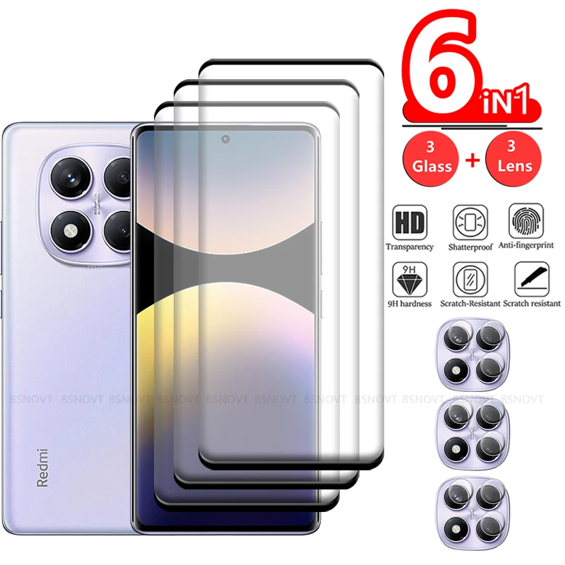 6-in-1 For Redmi Note 14 Pro 4G Glass Xiaomi Redmi Note 14 Pro 4G ...