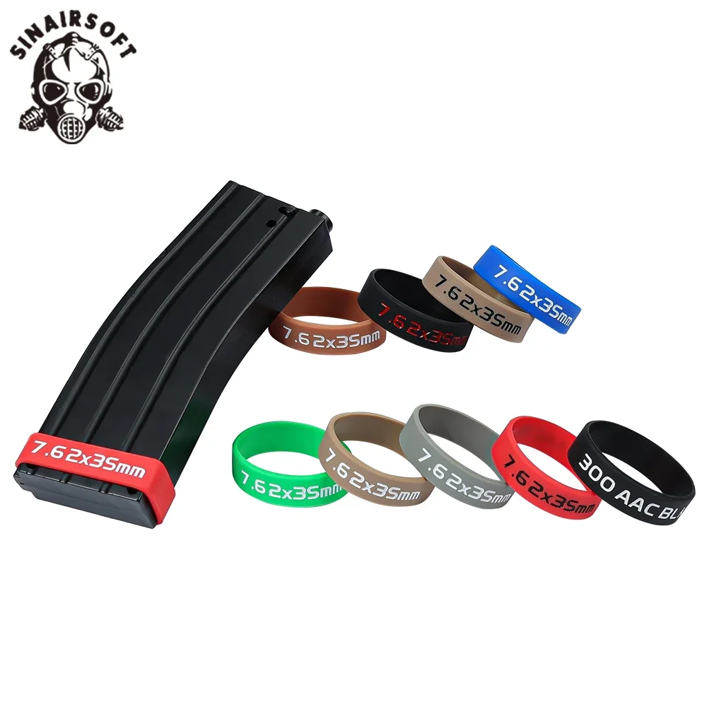 Tactical Magazine Marking Band Airsoft Rifle Elastic Mag Rubber Ring ...