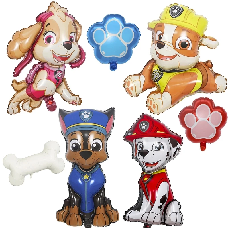 Cartoon-Paw-Patrol-Ryder-Marshall-Birthday-Decoration-Aluminum-Film ...