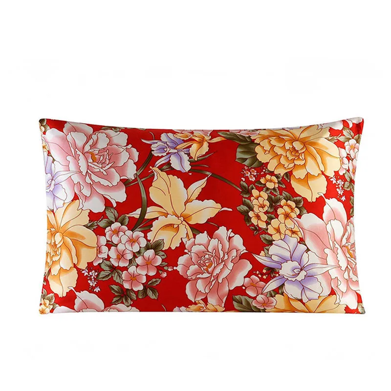 Single Pillowcase One Side 100% Pure Silk Pillow Case with Hidden ...