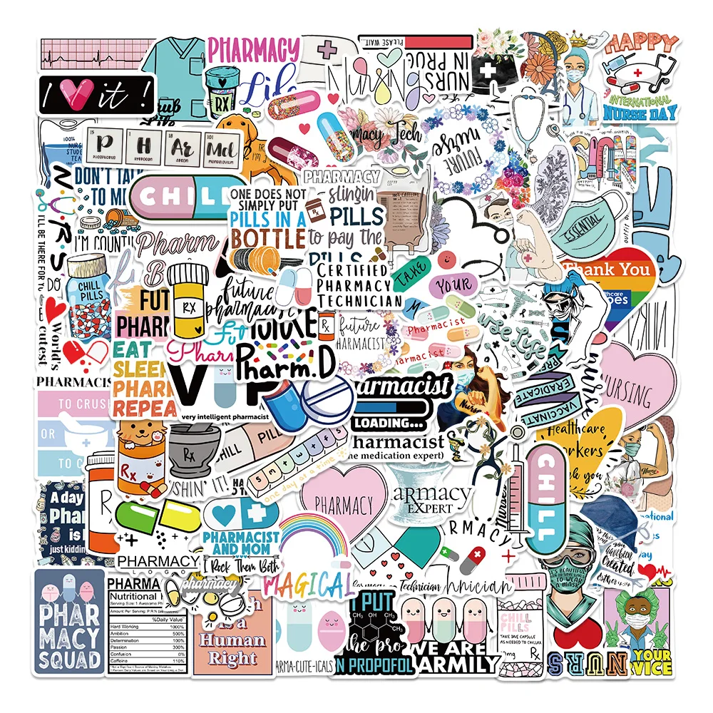 Car Sticker Nurse | Pharmacist Decals | Graffiti Sticker - 10/50/100pcs ...
