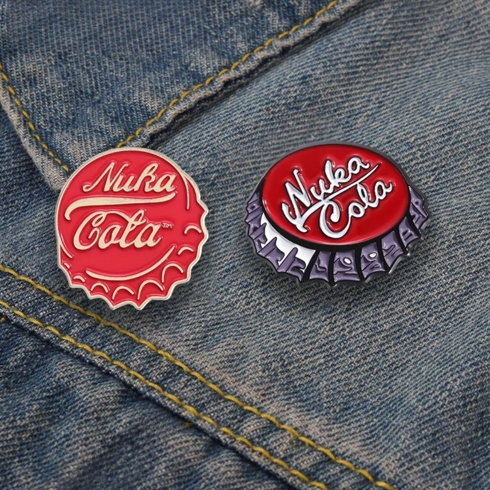 Nura Cola TM Enamel Pins Creative Red Coke Bottle Cap Badges Backpack ...