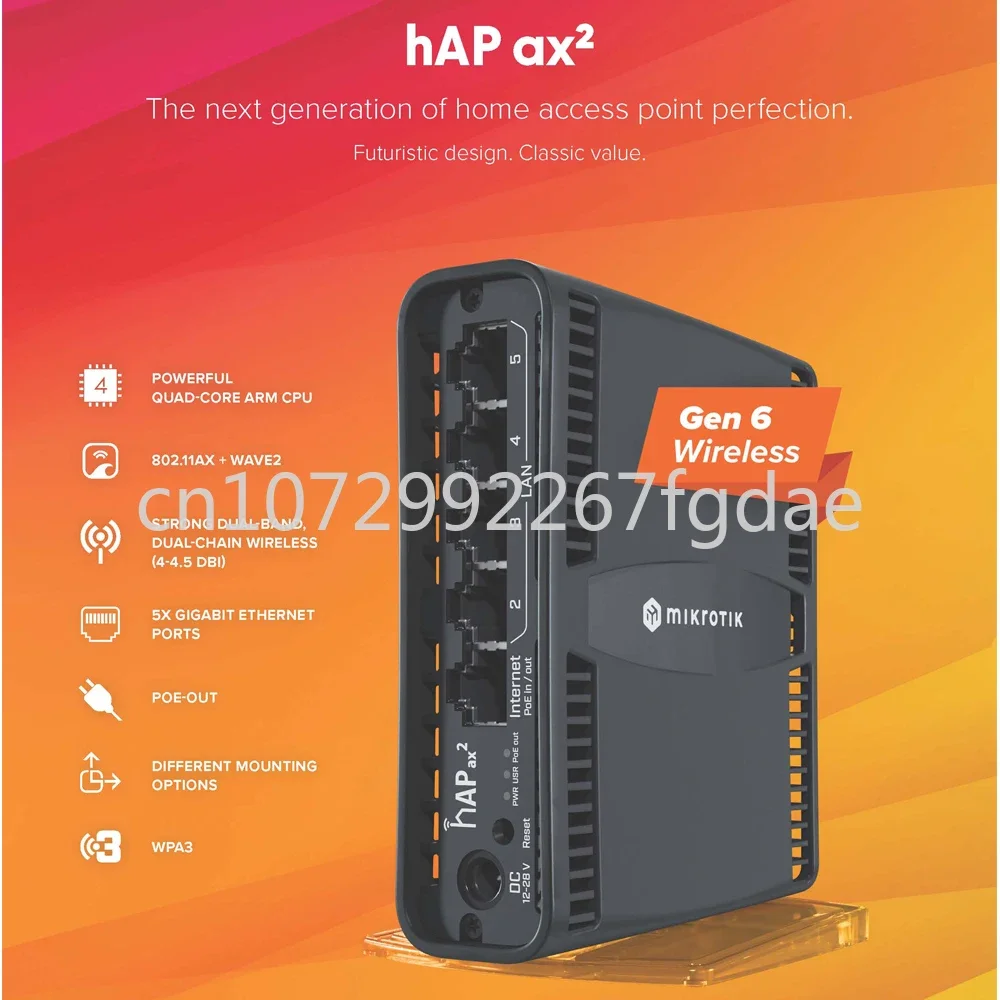 C52iG-5HaxD2HaxD-TC-1-8Gbps-AX1800-WiFi-6-Router-hAP-ax-PoE-in-PoE-out ...