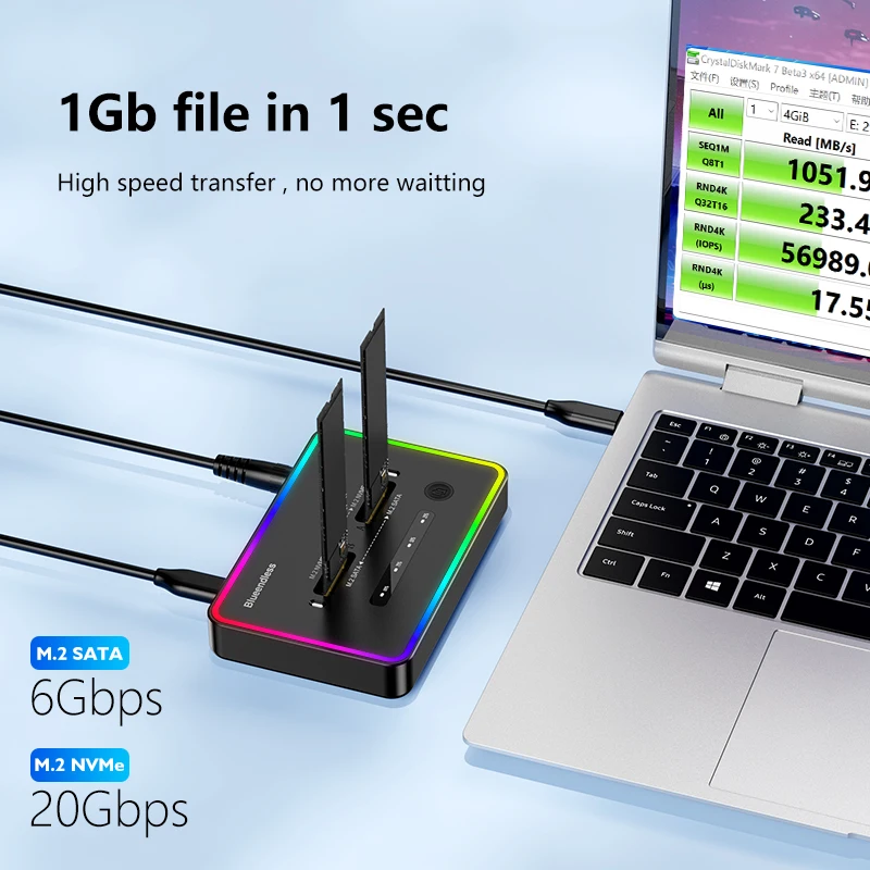 Blueendless-offline-clone-Dual-Protocol-m-2-ssd-case-PCIe-NVME-Ssd ...