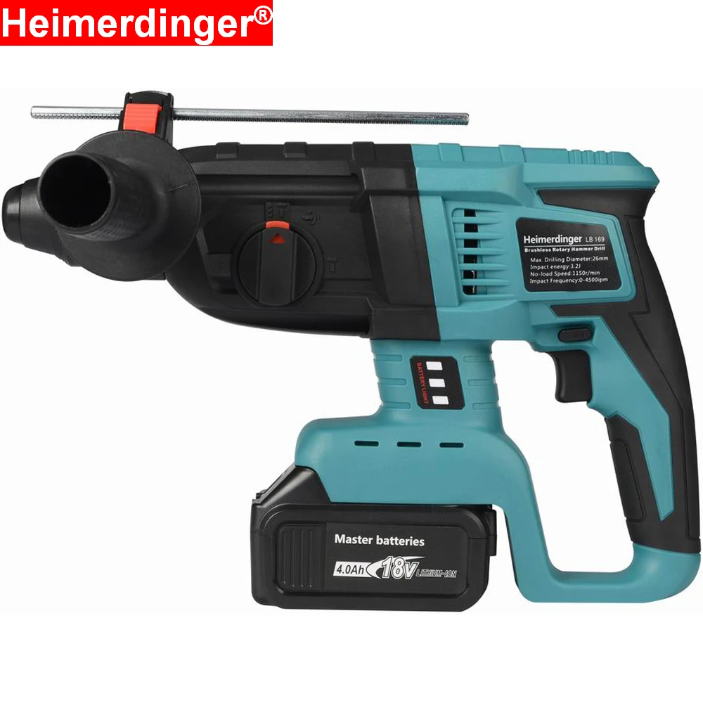 18v Rechargeable Lithium Battery Powered Brushless Cordless Rotary ...