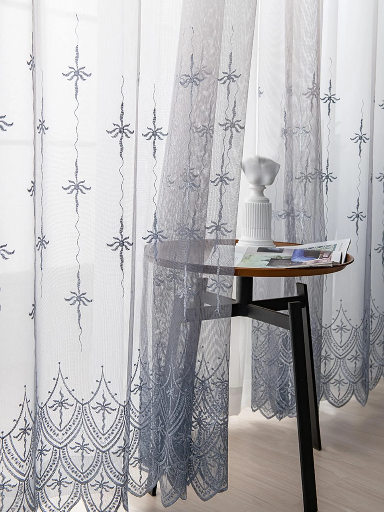 Light-luxury-gradient-embroidered-gauze-curtain-living-room-bedroom ...