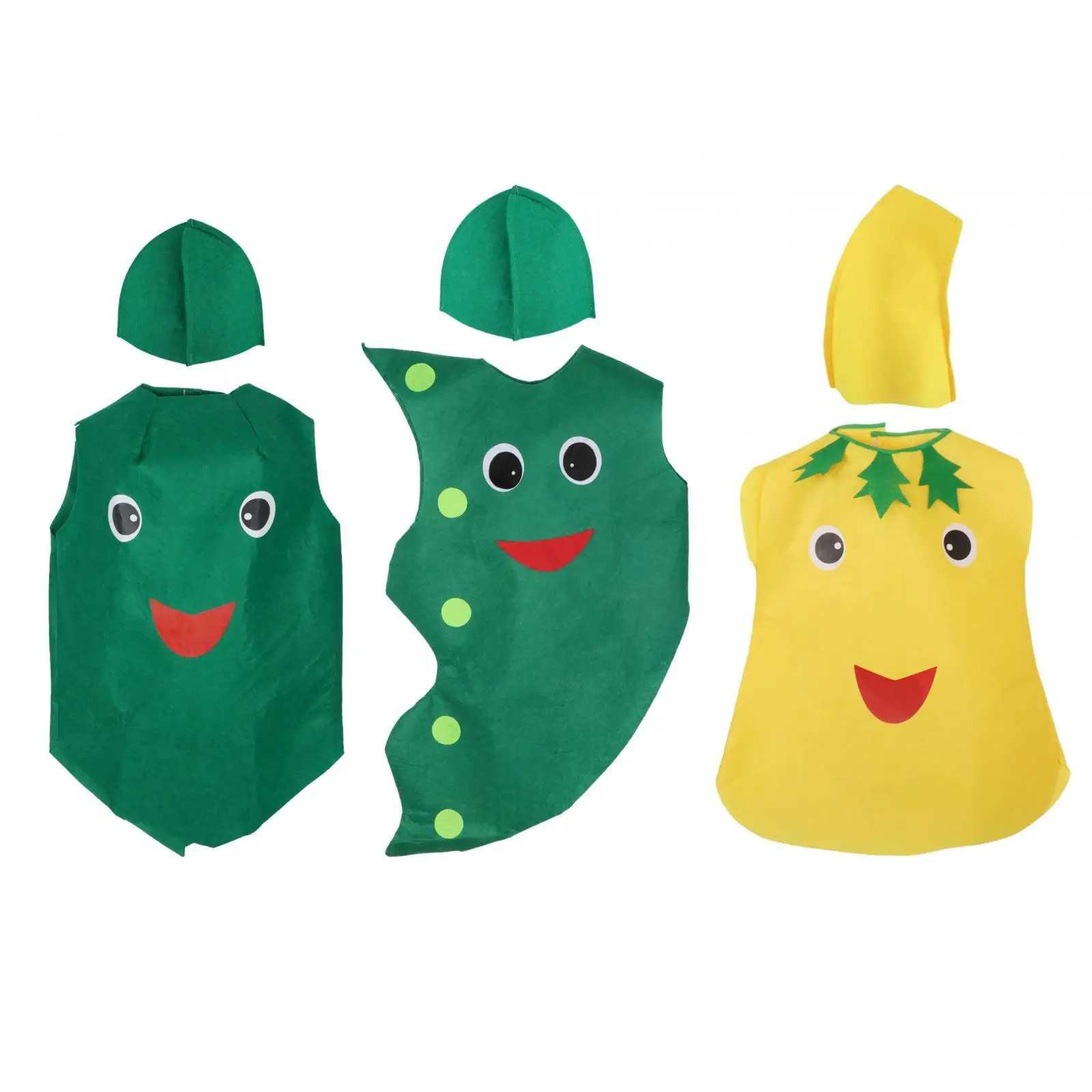 Kids Vegetable Costume with Hat Portable Cosplay Outfit Dress up for ...