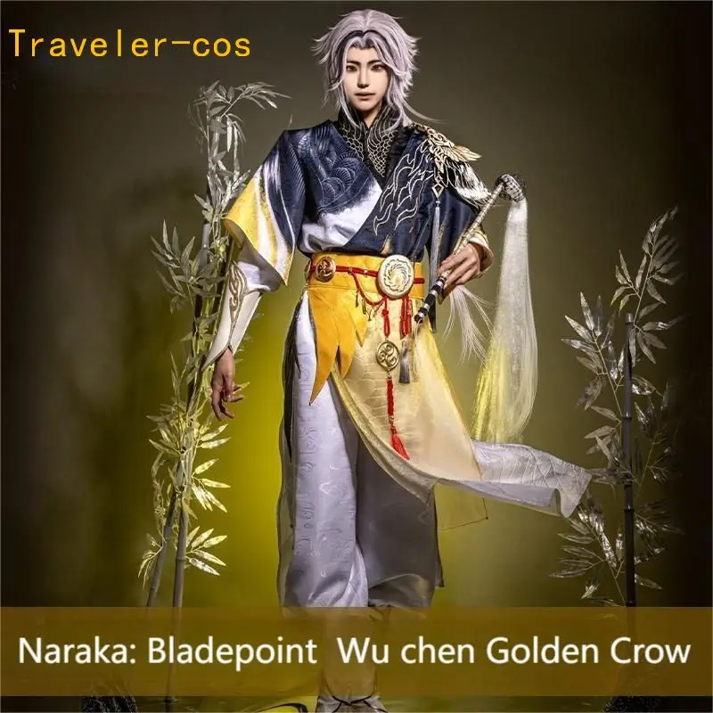 Traveler-cos-juego-de-Anime-Naraka-Bladepoint-Wu-chen-traje-de-cuervo ...