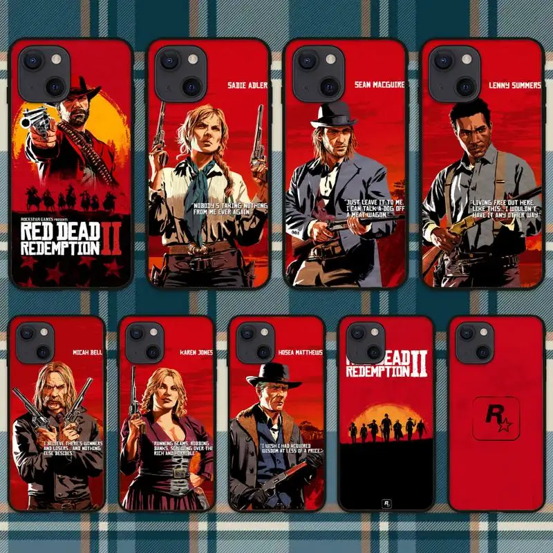Red Dead Redemption RDR 2 Phone Case For iPhone 11 12 Mini 13 14 Pro XS ...