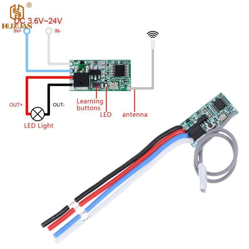 433 Mhz 1ch Rf Relay Receiver Universal Wireless Remote Control Switch ...
