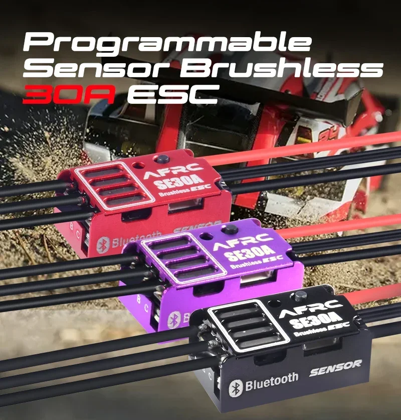 AFRC-SE30A Programmable Sensor Brushless ESC For GL BM AAT RC Car Mini ...