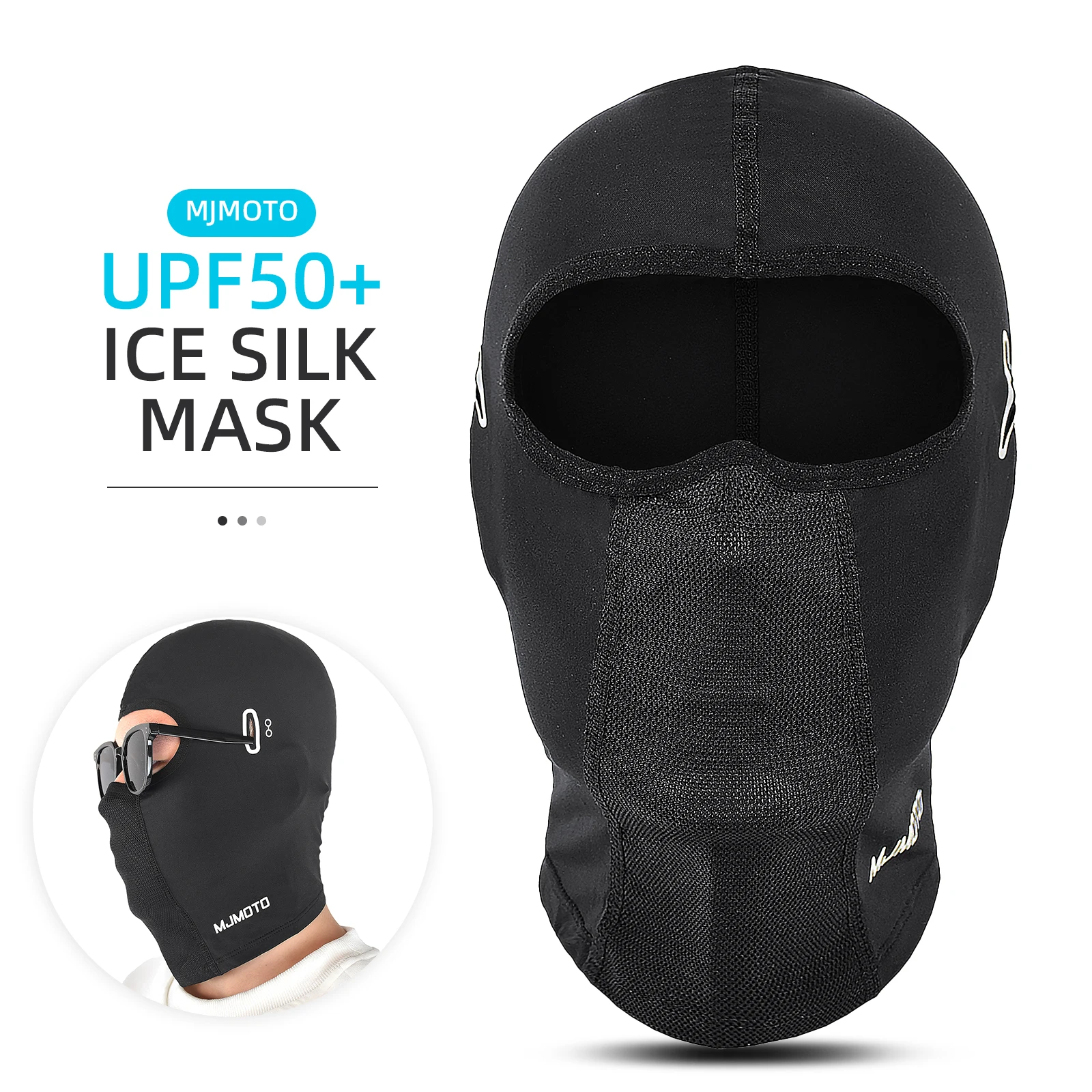 Ice Silk Motorcycle Head Cover Motocross Anti-UV Breathable Sweat High ...