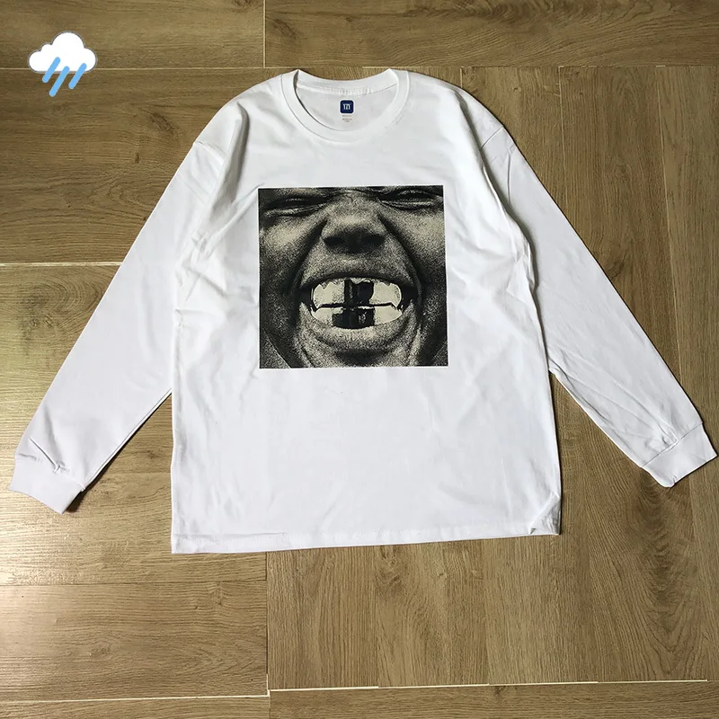 Men Women Hip Hop Graphics Digital Print Kanye Vultures YZY Long ...