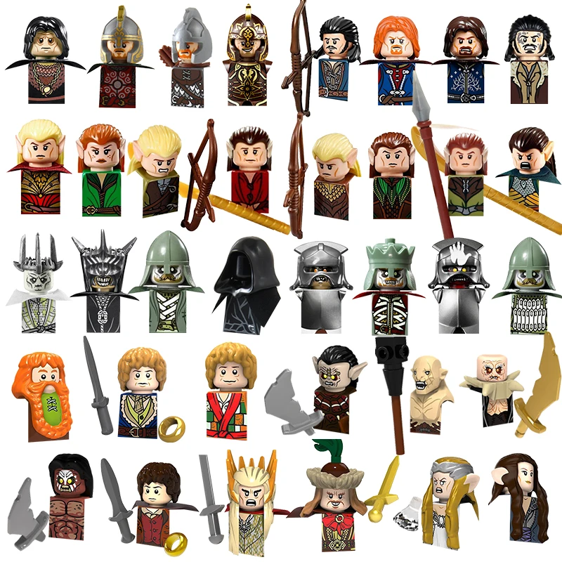 1pcs-Medieval-LOTR-Dwarf-Warrior-Elves-Figures-Orcs-Army-Armored-Rohan ...