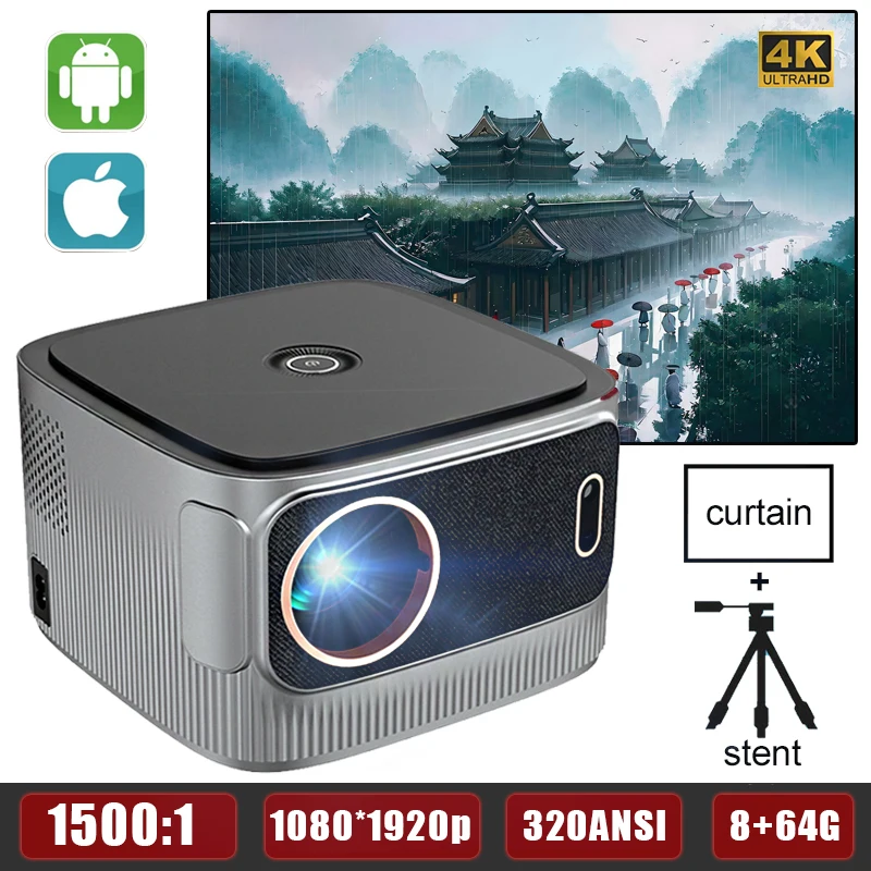 LED-4K-Projector-Z08-with-Gift-Android-iOS-1920-1080P-5G-Wifi-320ANSI ...