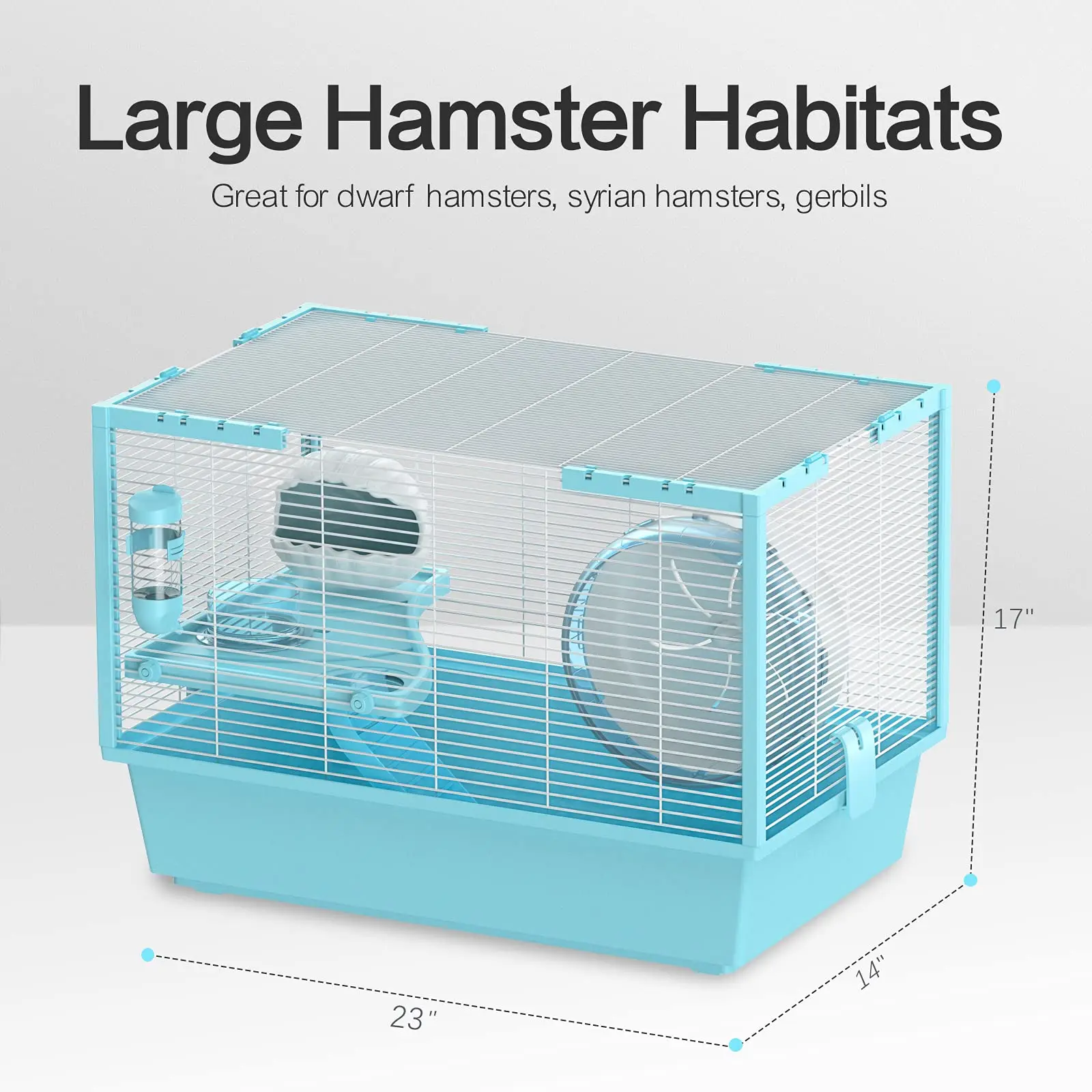 Mewoofun Large Hamster Cages Habitats Small Animal Cage For Syrian ...