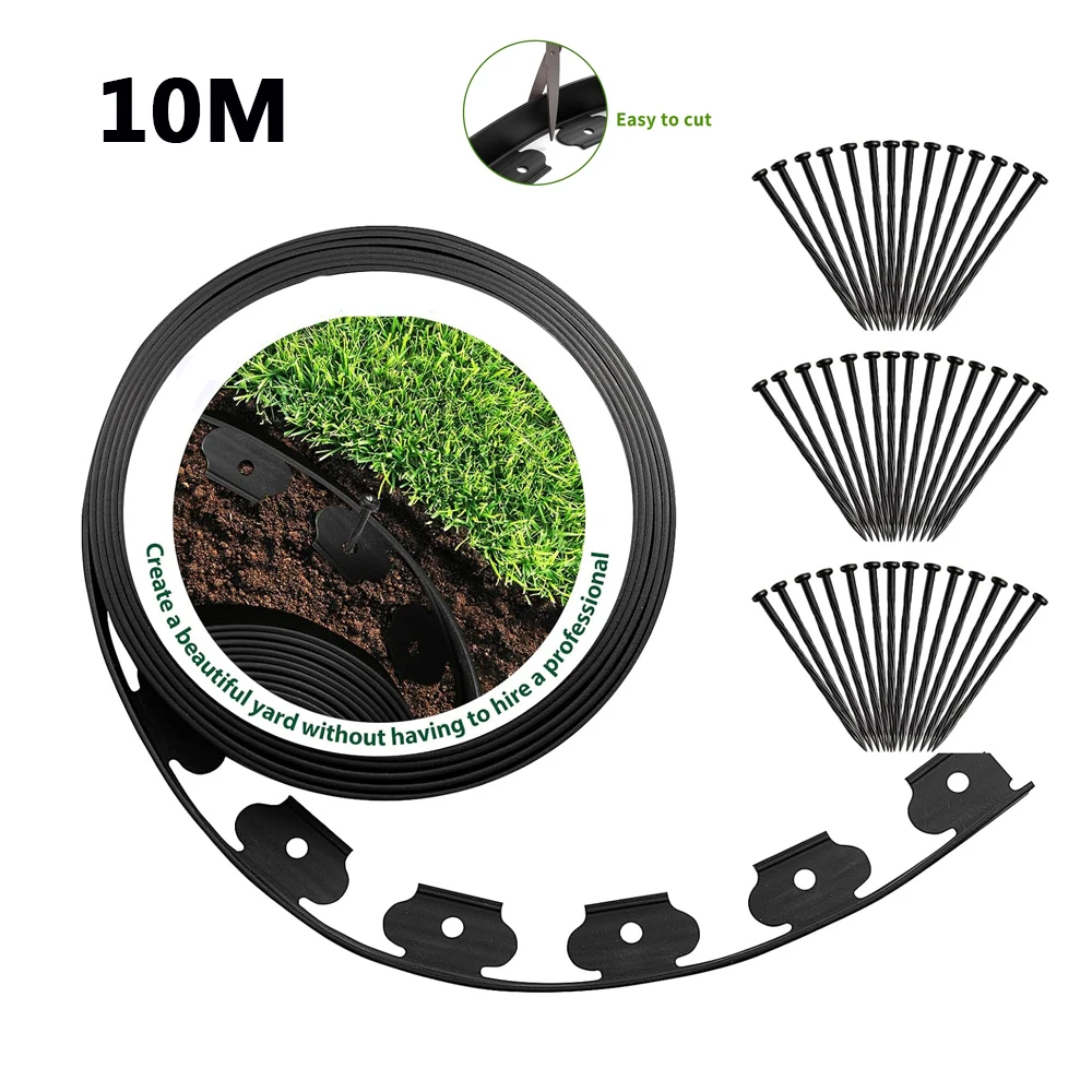 Garden-No-Dig-Landscape-Edging-Plastic-Landscape-Edging-Kit-with-30 ...