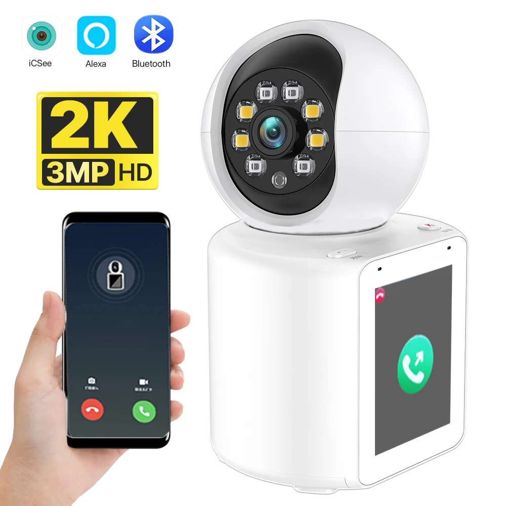 3MP-2K-PTZ-Wifi-Camera-2-8-inch-Screen-Wireless-Two-Way-Audio-IP-Camera ...