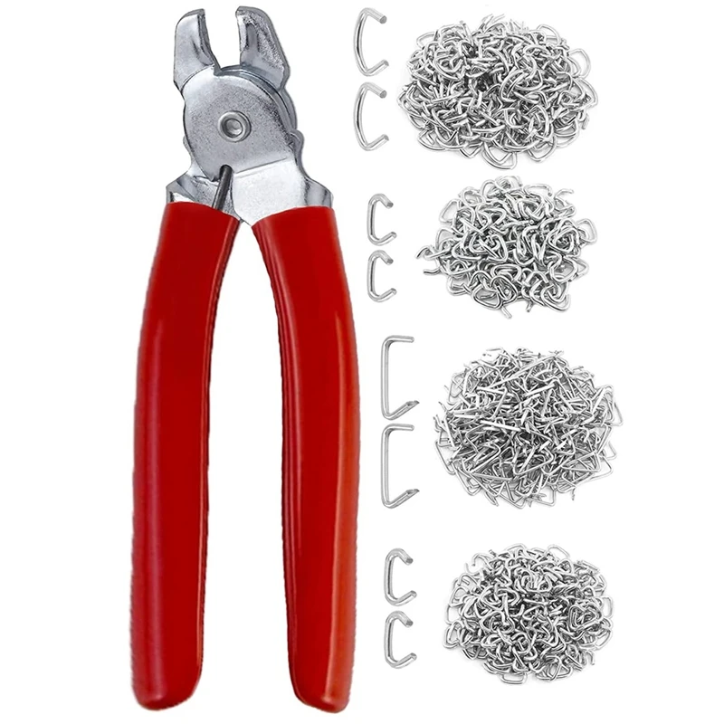 480Pcs-4-Sizes-Galvanized-Hog-Rings-With-Bent-Hog-Ring-Pliers ...