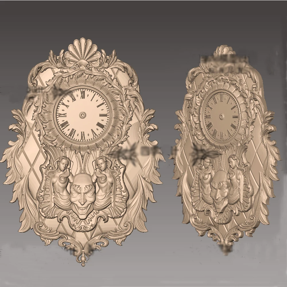 Art & Collectibles 3d STL model for CNC Router and 3d printing round clock Art Objects etna.com.pe