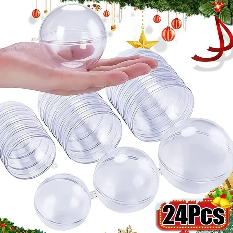 24-1-Uds-DIY-bola-hueca-transparente-bolas-de-pl-stico-de-Navidad ...