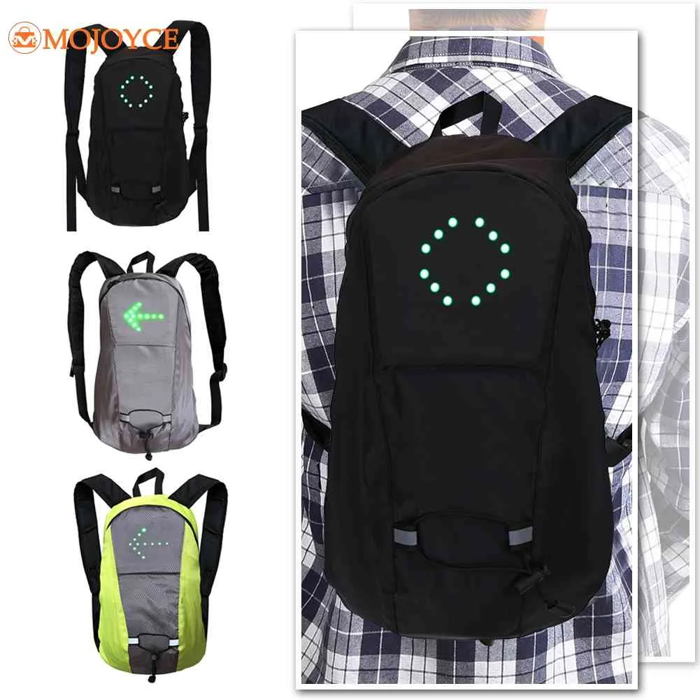 Backpacks-Men-Bicycle-Cycling-Bag-Wireless-Remote-LED-Turn-Signal-Light ...
