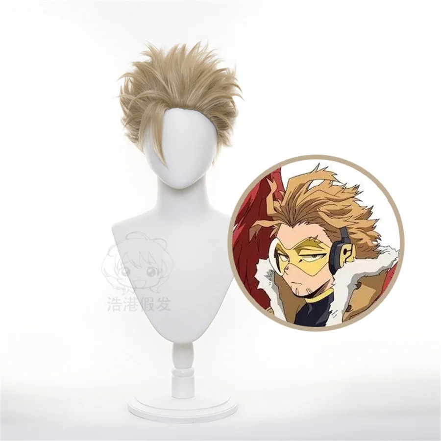 Cosplay Hawks Wig Costume Boku no Hero Academia Short Black Synthetic ...