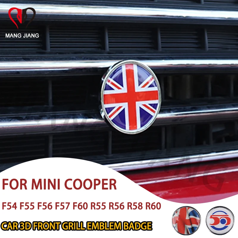 Metal-3D-Front-Grill-Emblem-Badge-Sticker-For-Mini-Cooper-JCW ...