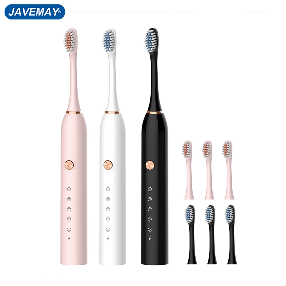 Sonic Electric Toothbrush Adult 5 Gear Automatic Timing Household Soft ...