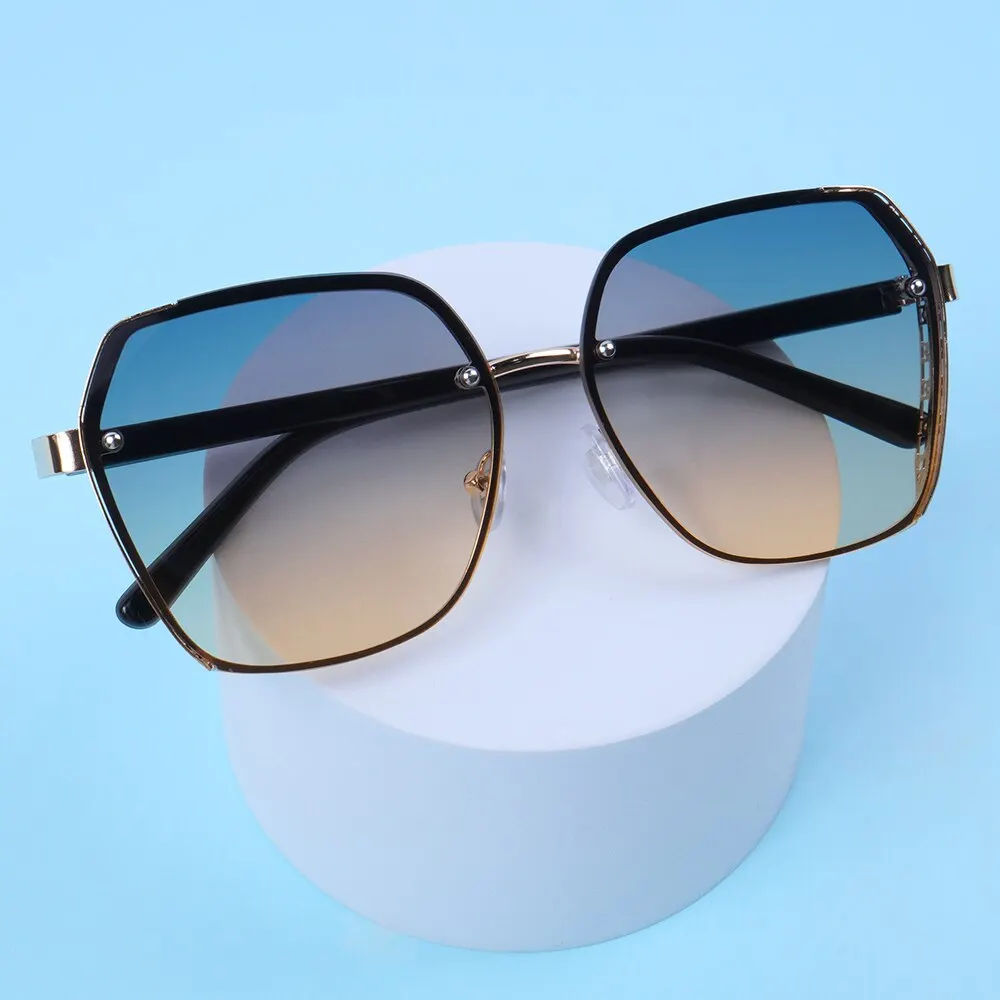 Oval-Sunglasses-Men-Women-Luxury-Trend-Brand-Designer-Metal-Alloy-Frame ...