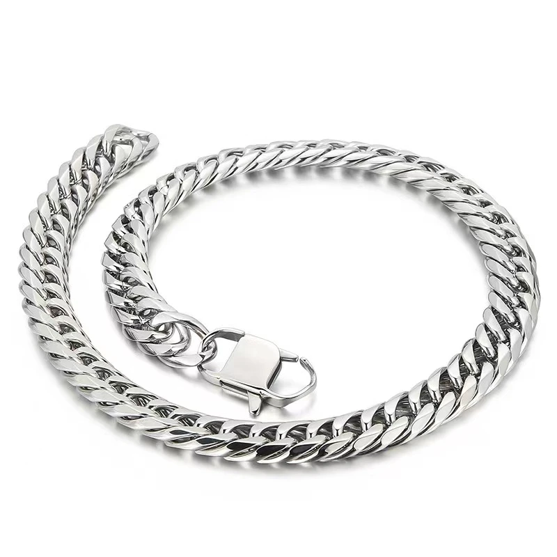 Men's Stainless Steel Necklaces Silver Chain Chain for Men Boys, Cuban ...