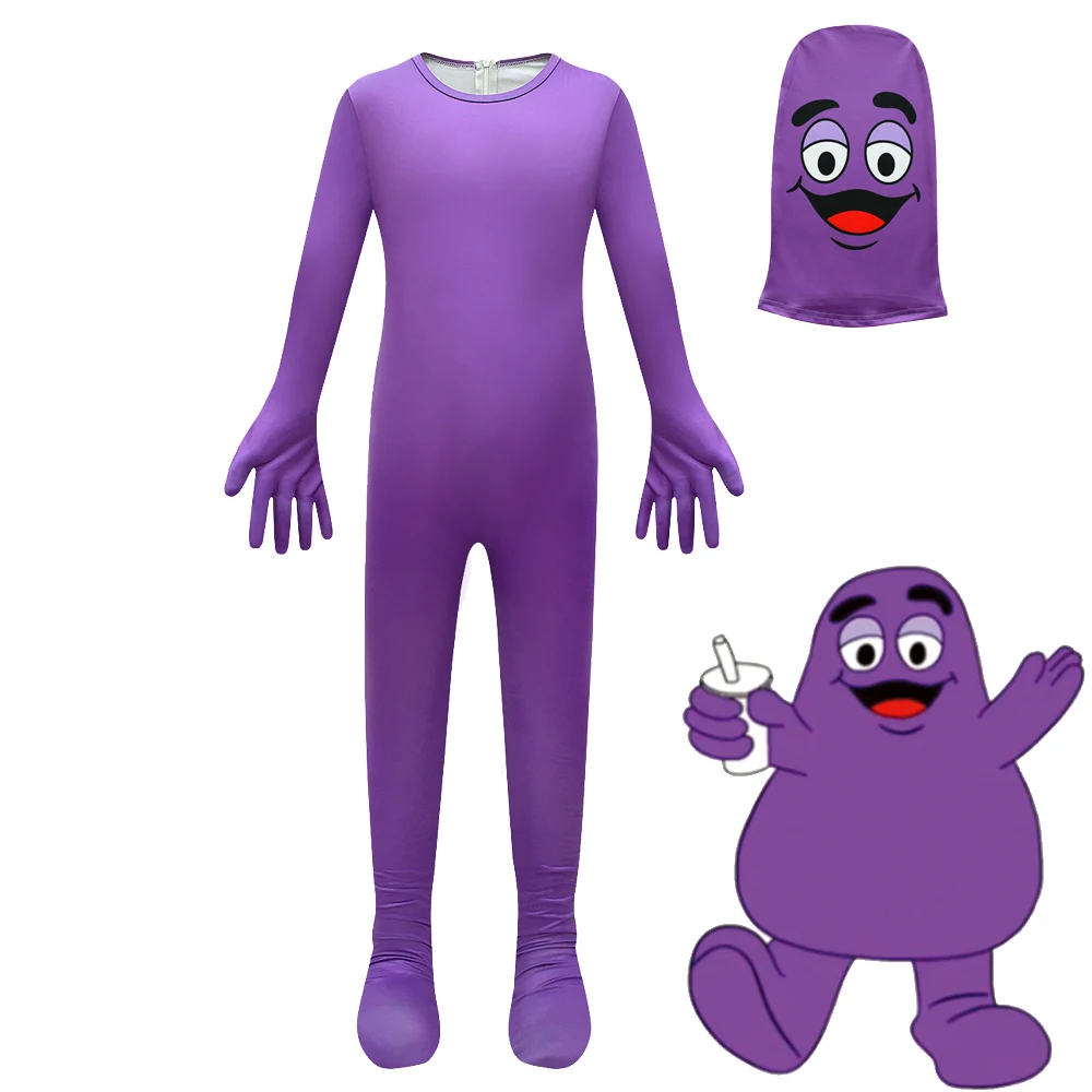 Disfraz-de-Grimace-Shake-para-ni-os-y-ni-as-traje-de-Cosplay-p-rpura ...