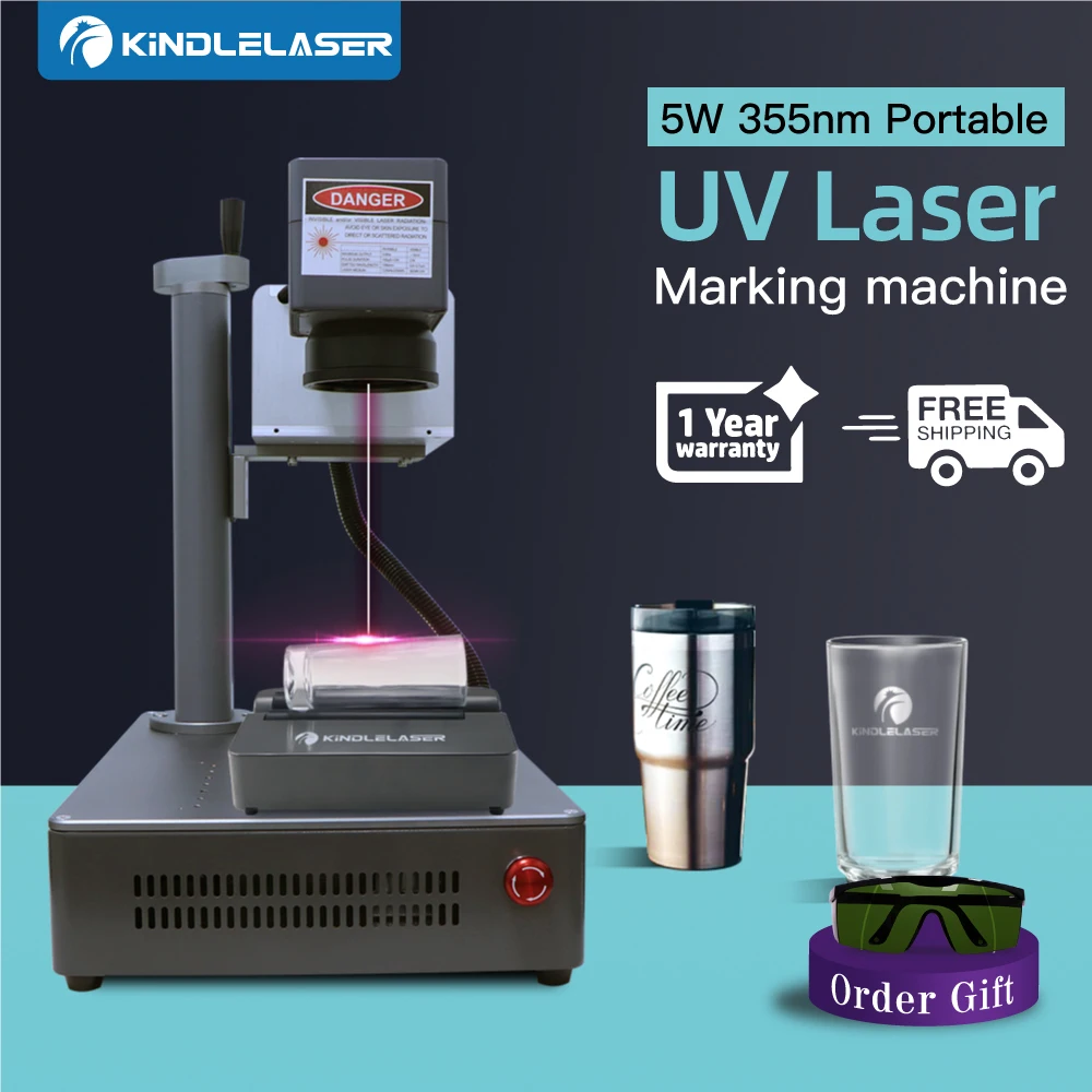KINDLELASER-5W-UV-Laser-Engraving-Machine-Fiber-355nm-for-DIY-Glass ...