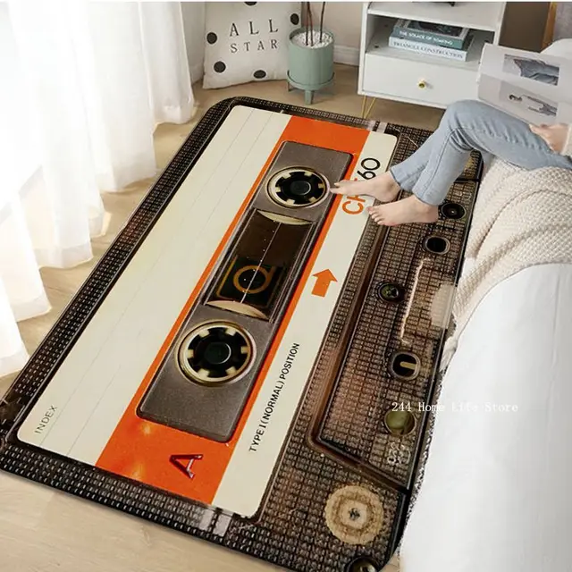 Cassette Tape Door Mat INS Style Soft Bedroom Floor House Laundry Room ...