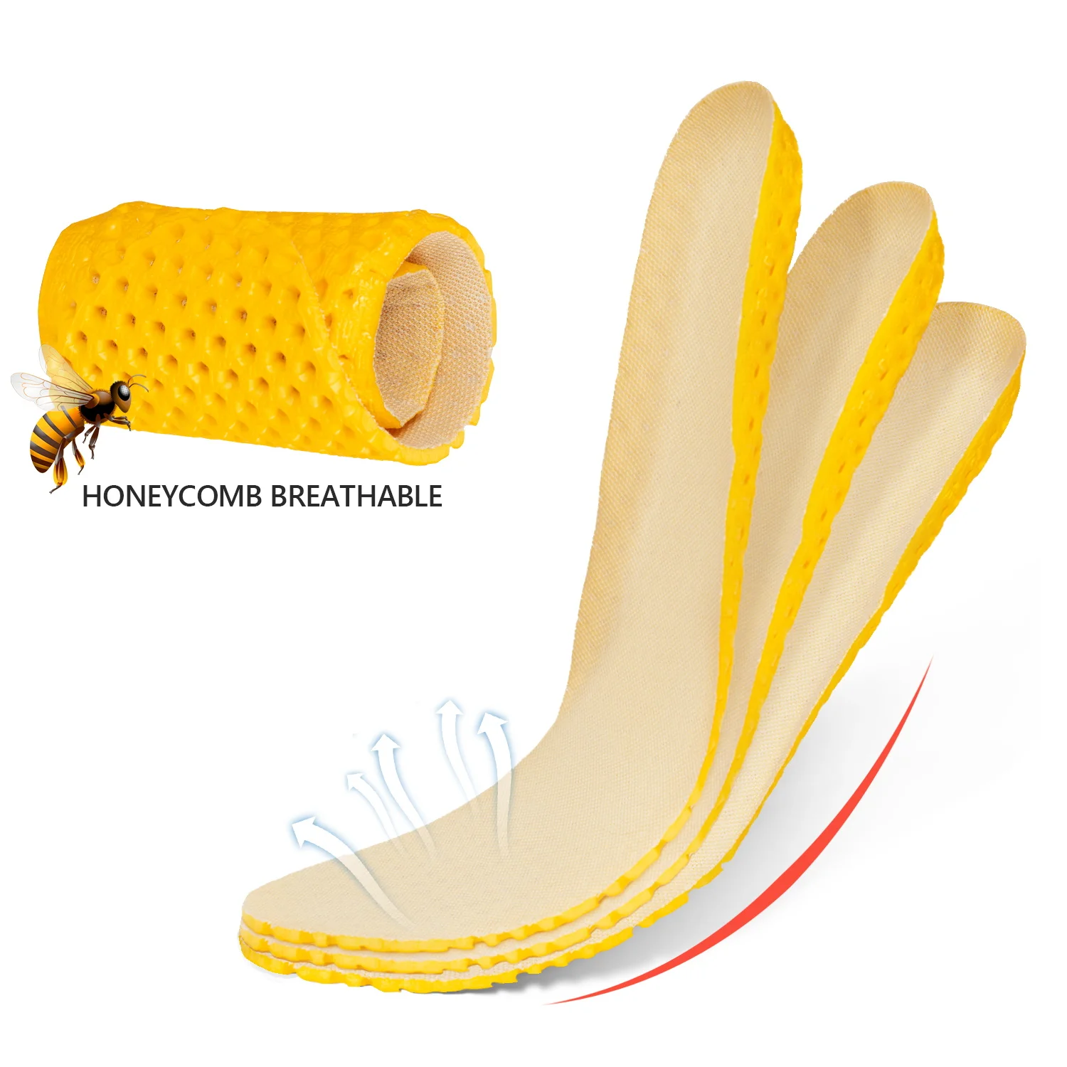 Walkomfy-Memory-Foam-Insoles-For-Mesh-Honeycomb-Breathable-Stretch ...
