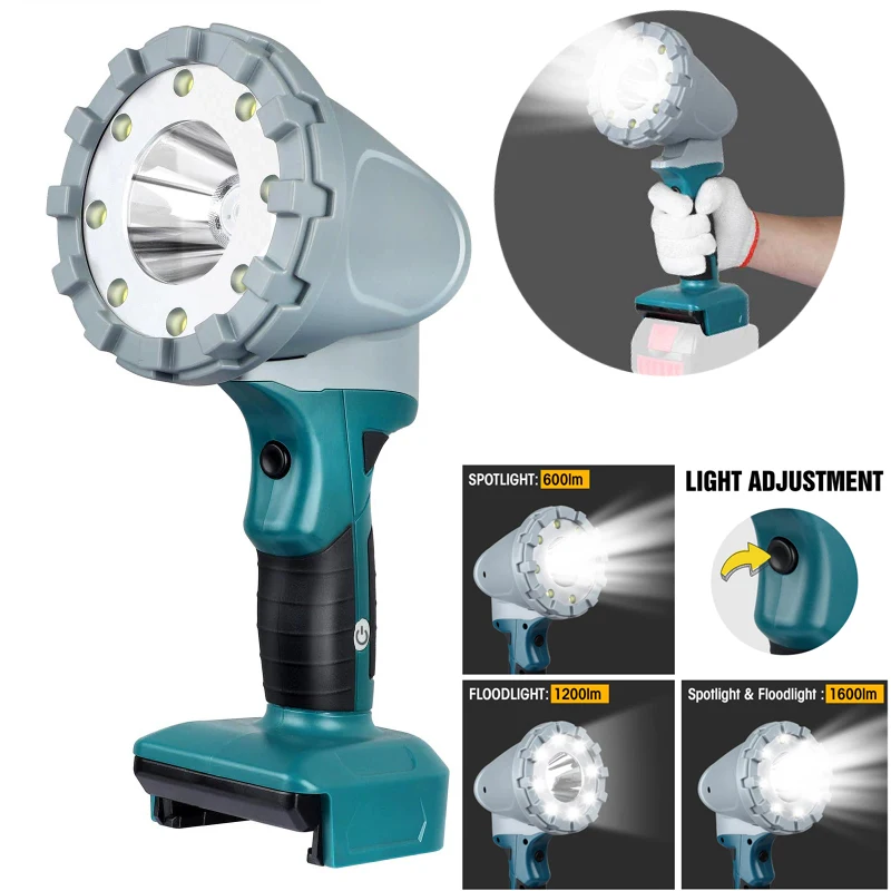 New-Work-LED-Light-For-Makita-Bosch-Dewalt-Milwaukee-18V-Li-ion-Battery ...