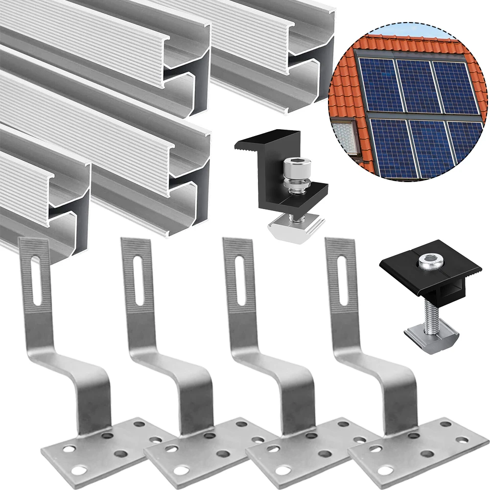 Pv Solar Module Bracket Mounting Rail 6005 T5 Aluminum Alloy Mounting ...