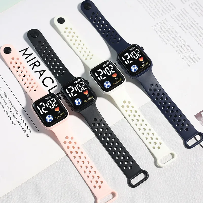 Simple Women Digital Watches Waterproof Sports LED Watch Fashion ...