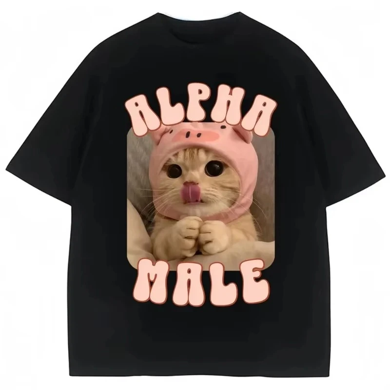 Alpha Funny Cat Meme T-shirt for Goofy Ahh T-shirt Cute Silly Cat ...
