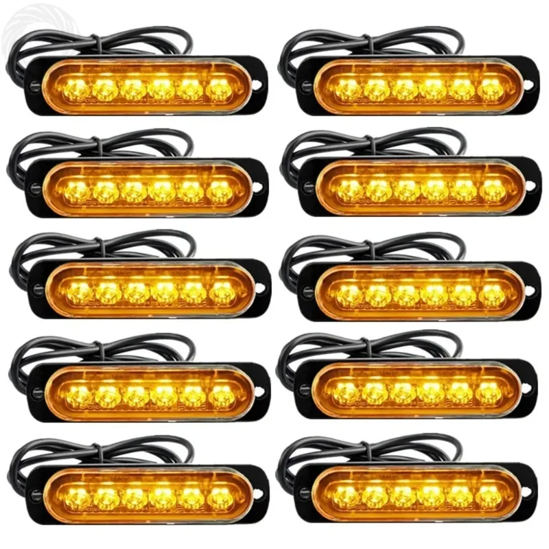 LED warning light Lyr 1PCS 12V-24V 6LED Strobe Light Truck Trailer LED ...