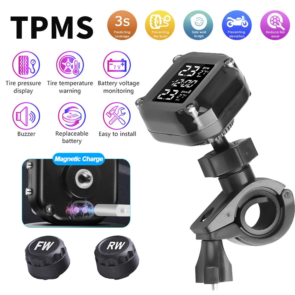 TPMS-Motorcycle-Tire-Pressure-Monitoring-System-2-Wheel-Tyre-External ...