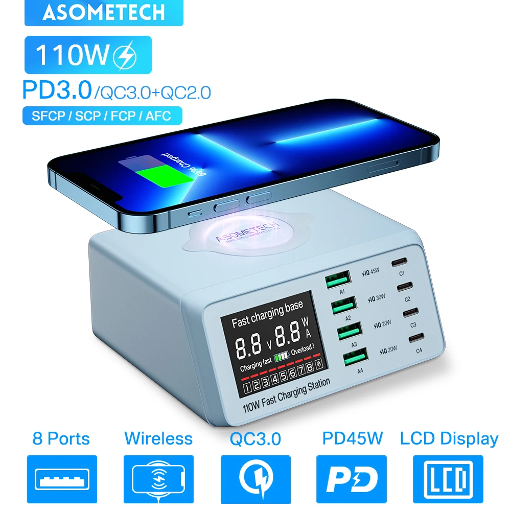 110W-Multi-USB-Charging-Station-USB-Fast-Charge-Charger-QC3-0-PD-PPS ...