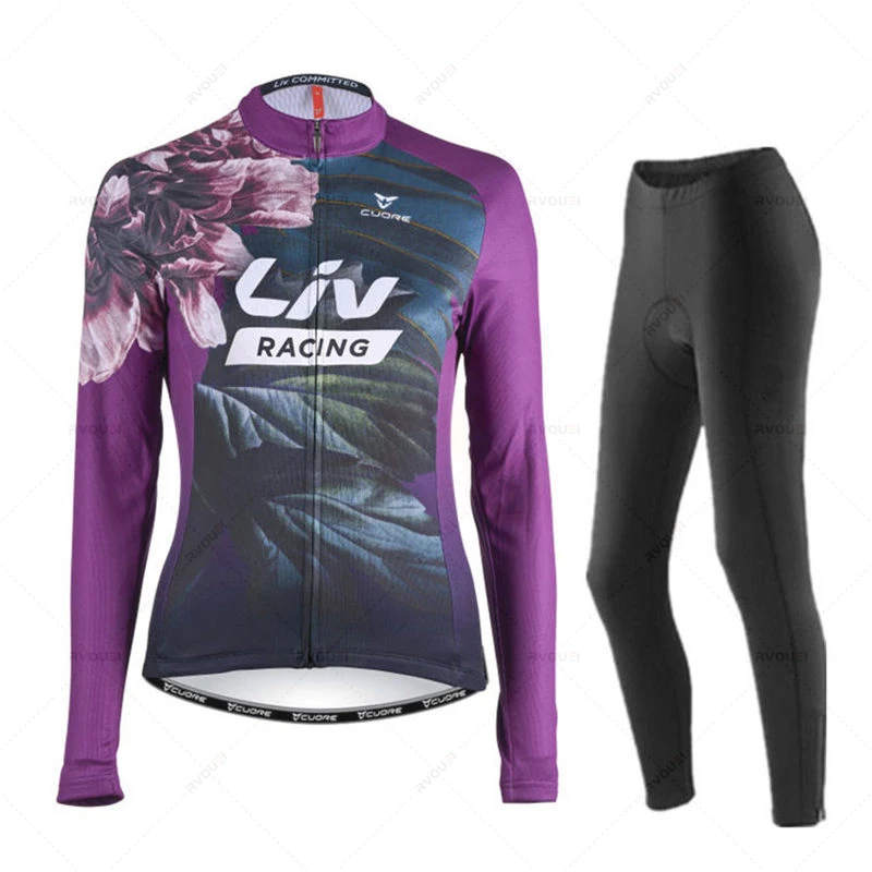 Liv-Women-Autumn-Cycling-Jersey-Set-Long-Sleeve-Breathable-Clothing-MTB ...