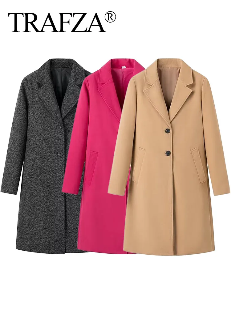 TRAFZA-abrigos-de-invierno-para-mujer-ropa-de-abrigo-holgada-y-elegante ...