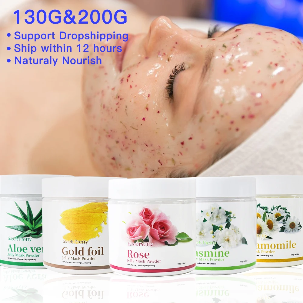 Natural-Soft-Hydro-Jelly-Face-Mask-Powder-Series-Rose-Whitening-Aloe ...