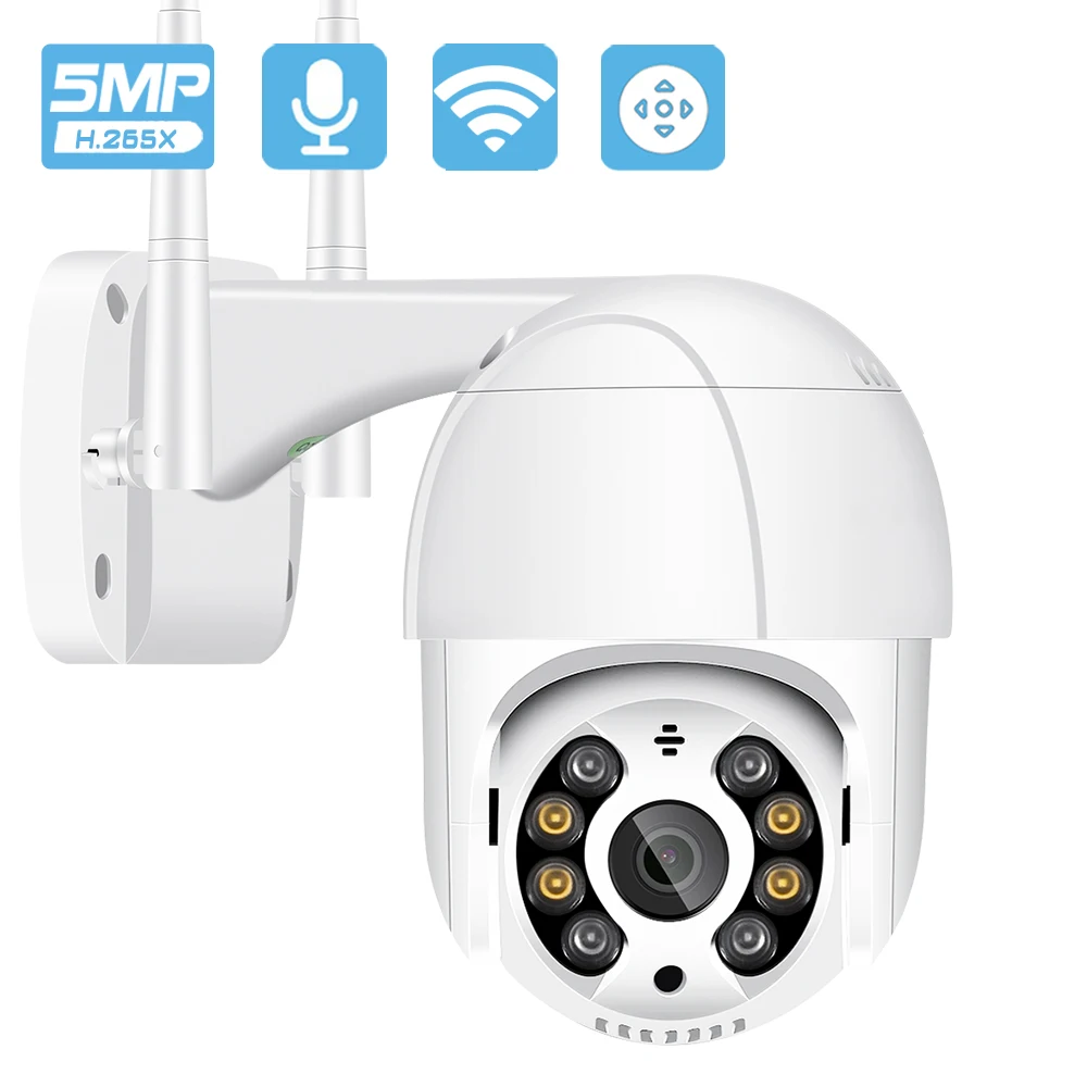5mp Ptz Ip Camera Wifi Outdoor Ai Human Detection Audio 1080p Wireless ...
