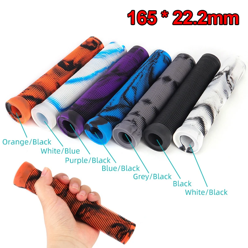165mm Rubber Bicycle Grips Extended Bike Cuffs Soft Shock-absorbing ...
