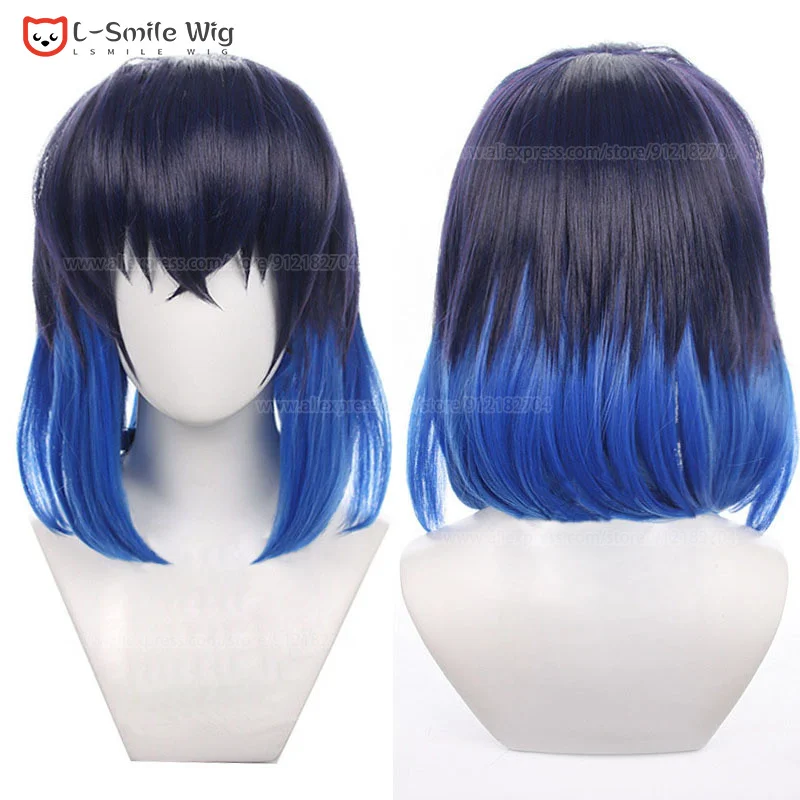 Anime-Hashibira-Inosuke-Cosplay-Wig-Short-Blue-Wigs-Heat-Resistant ...