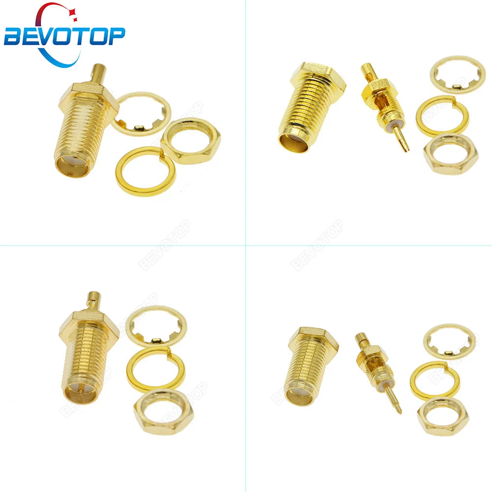10pcs-lot-SMA-Female-Jack-Or-RP-SMA-Female-Jack-Center-Nut-Bulkhead ...